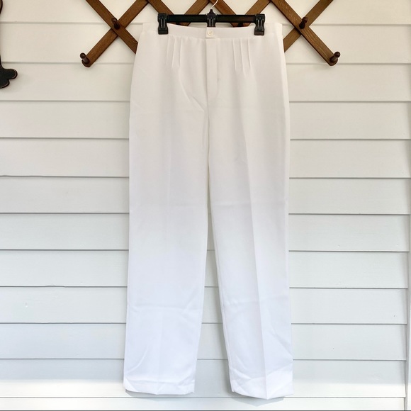 Vintage | Pants & Jumpsuits | Vintage White High Waist Straight Leg ...